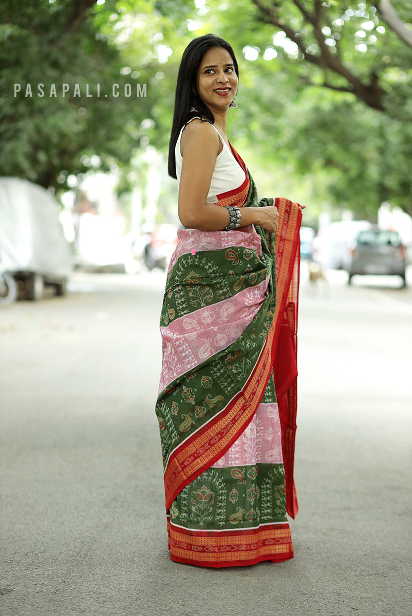 Banaja : Exclusive Sambalpuri Cotton Saree – Pasapali